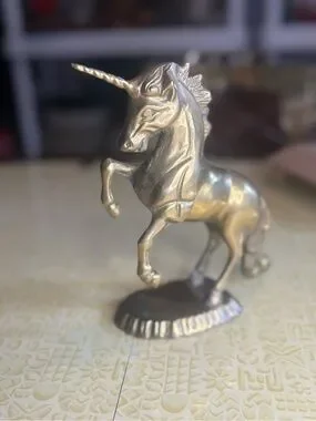 Art | Vintage Brass Unicorn Statue Home Art Dcor | Poshmark